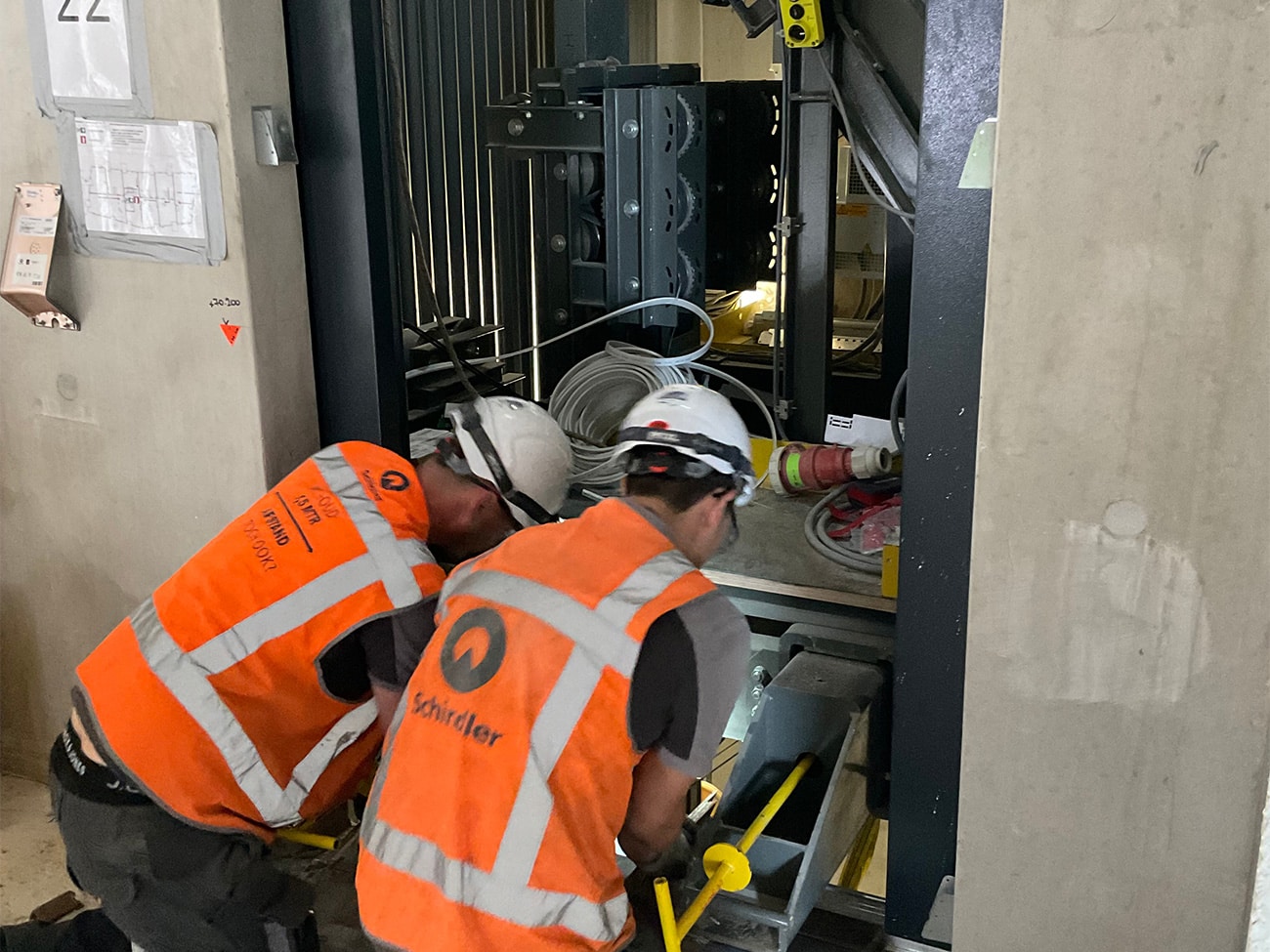 Elevators that grow with a building