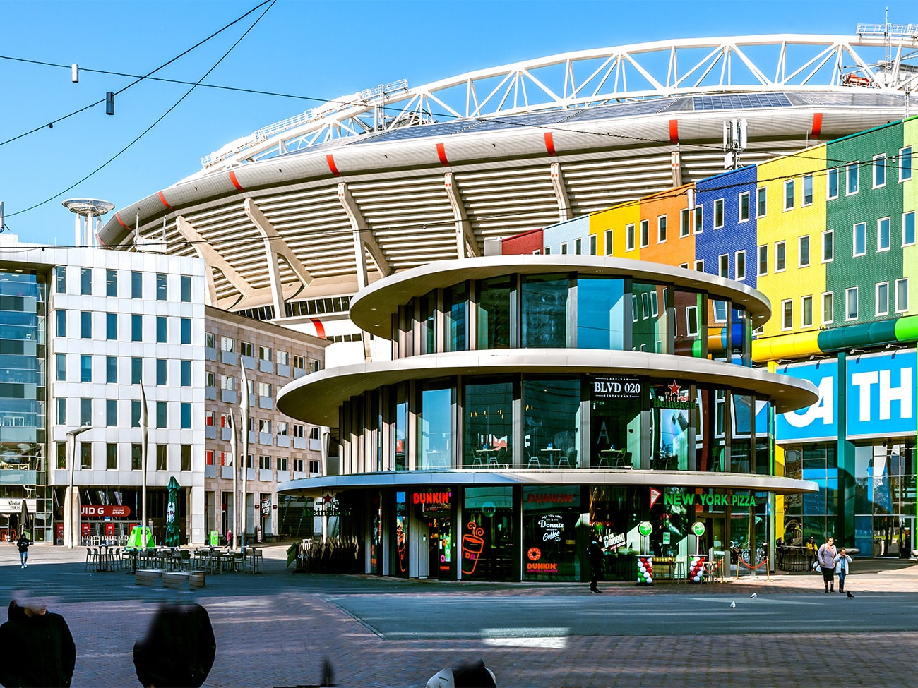 Een horecapaviljoen in het zicht van de Johan Cruijff Arena