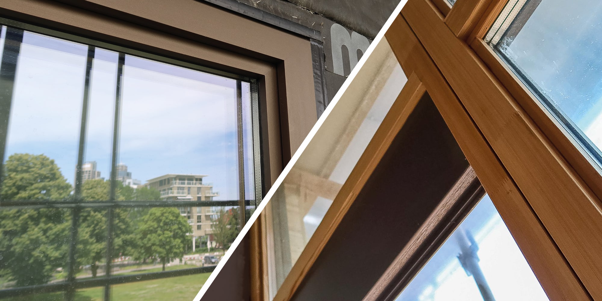 HoutAlu-Kozijn® prefab gemonteerd in HSB-element