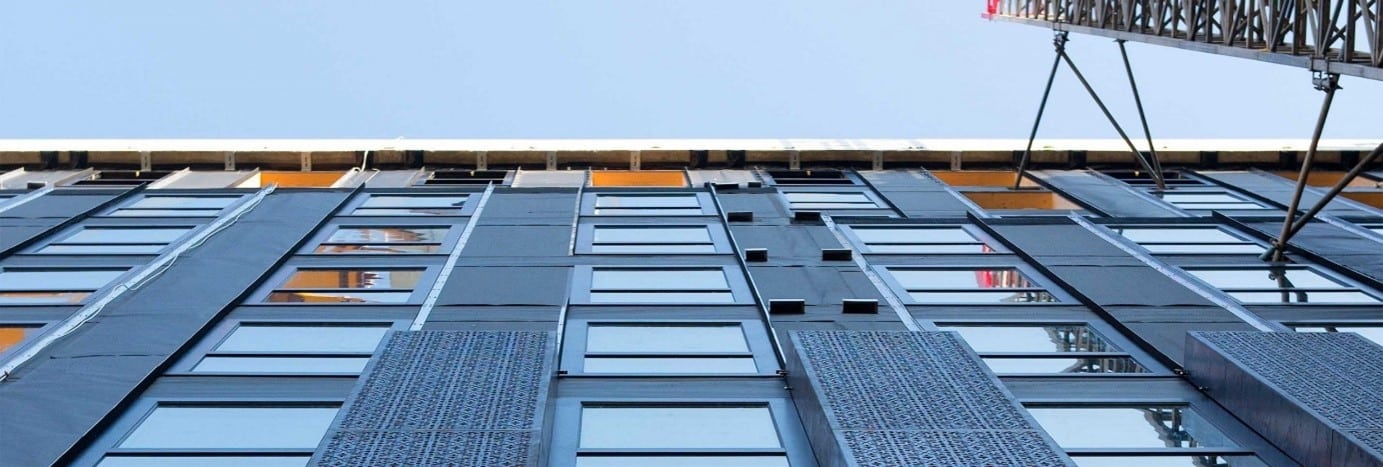 HoutAlu-Kozijn® prefab gemonteerd in HSB-element