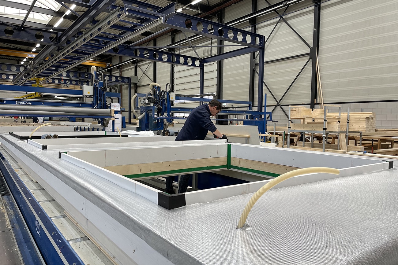 Hoogwaardige prefab houtskeletbouwelementen