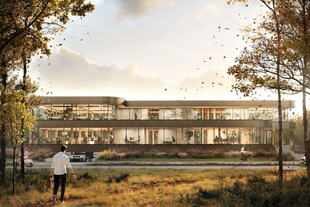 Sustainably and circularly developed office building