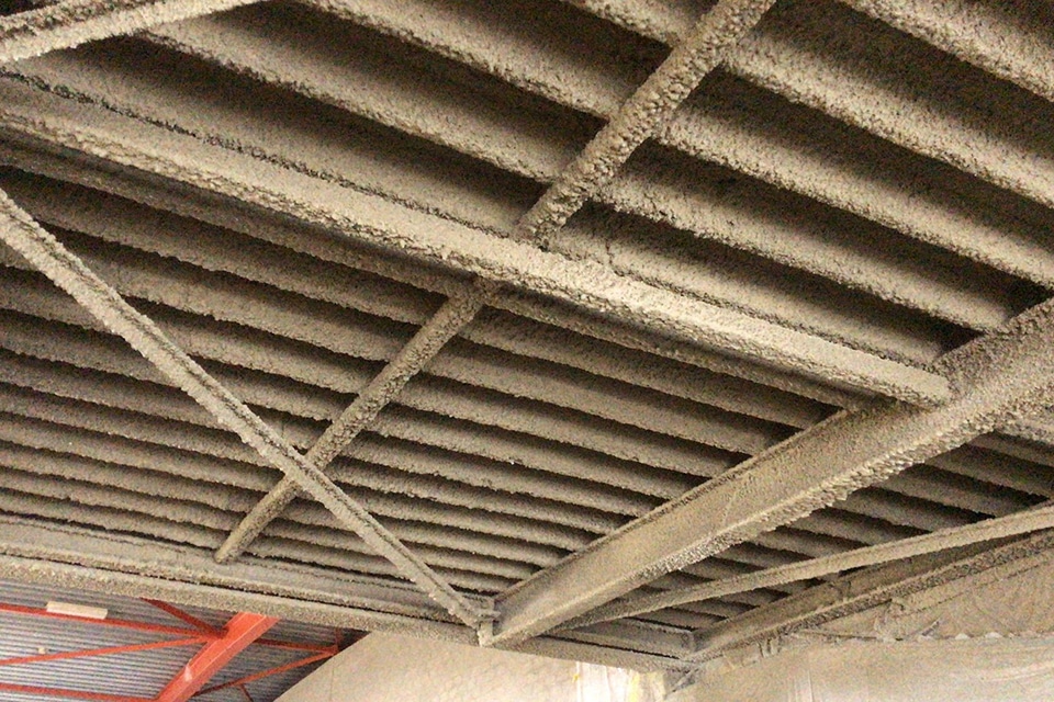Value-added fire-resistant spray mortar